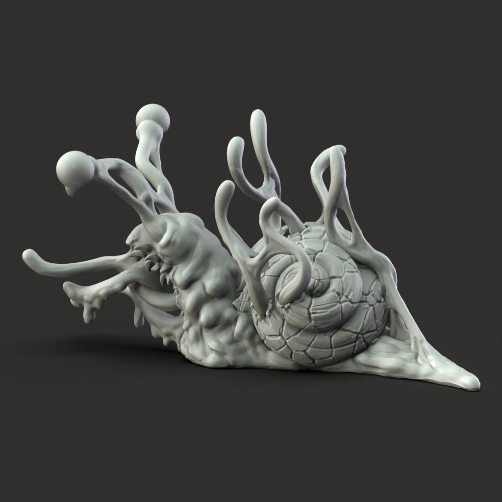 Slime Snail - Slime Creature - PRESUPPORTED - 32mm scale 3D model 3D ...
