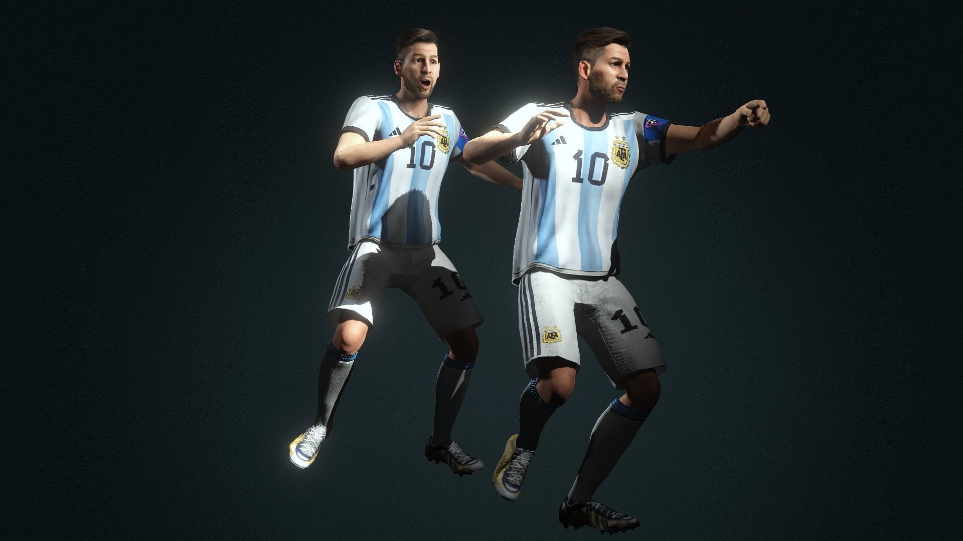 Lionel Messi High quality character full Rigged and Animated 3D model ...