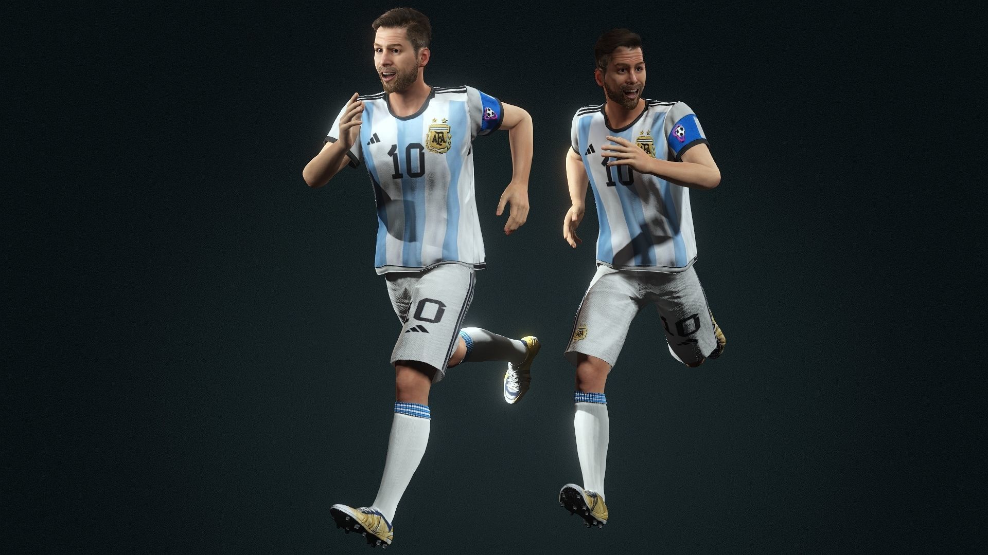Lionel Messi High quality character full Rigged and Animated 3D model ...