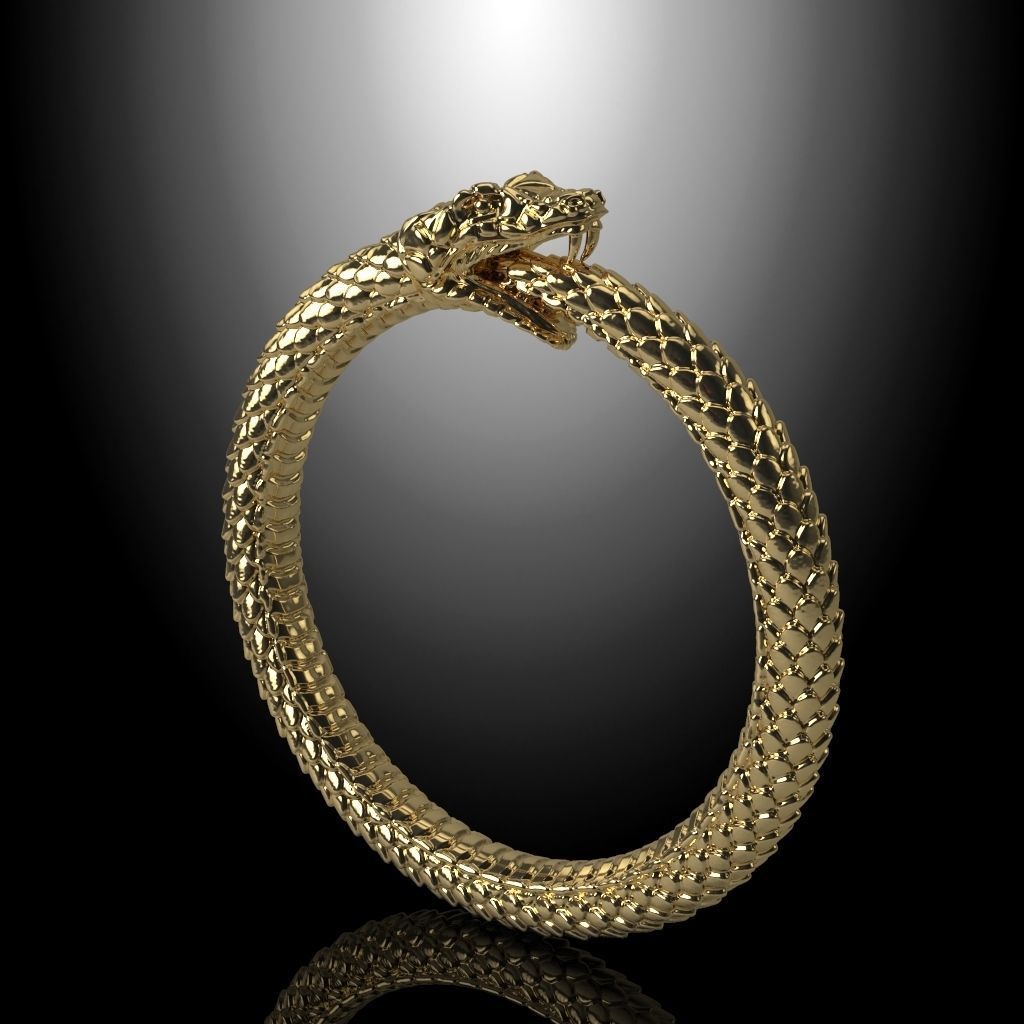 Ouroboros snake ring r-5 3D model 3D printable | CGTrader