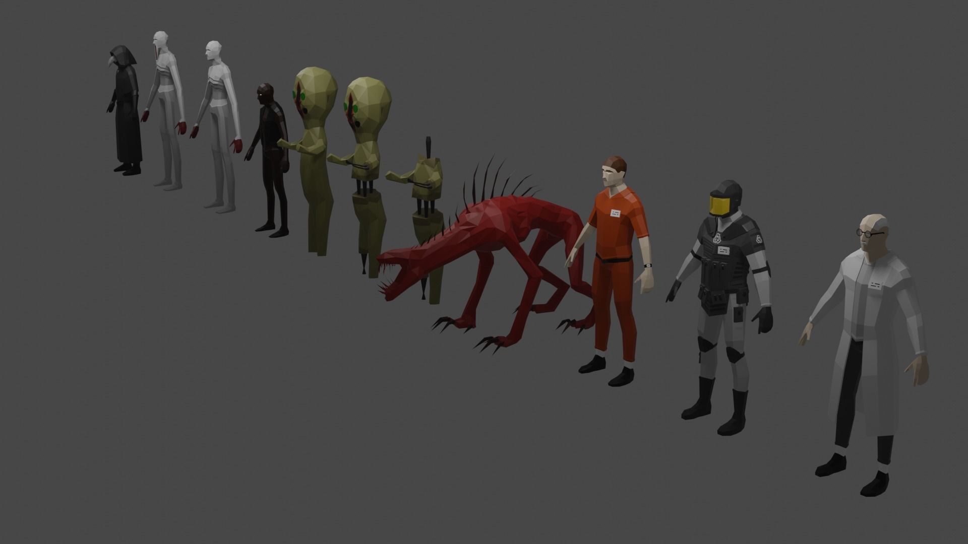 3D model Low-Poly SCP Pack VR / AR / low-poly | CGTrader