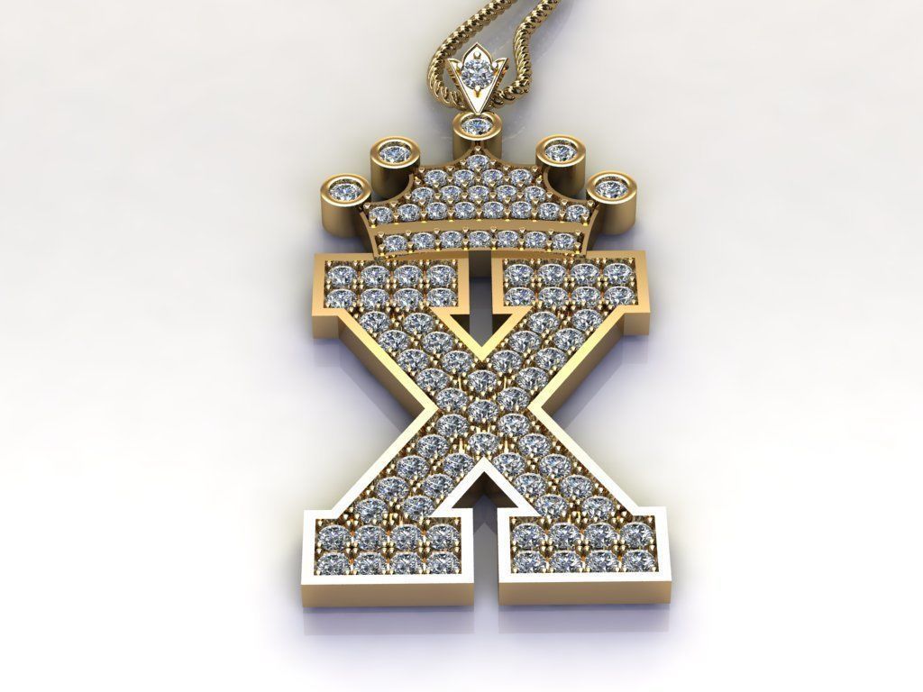 Alphabet Version 1 Letter X 3D model 3D printable | CGTrader