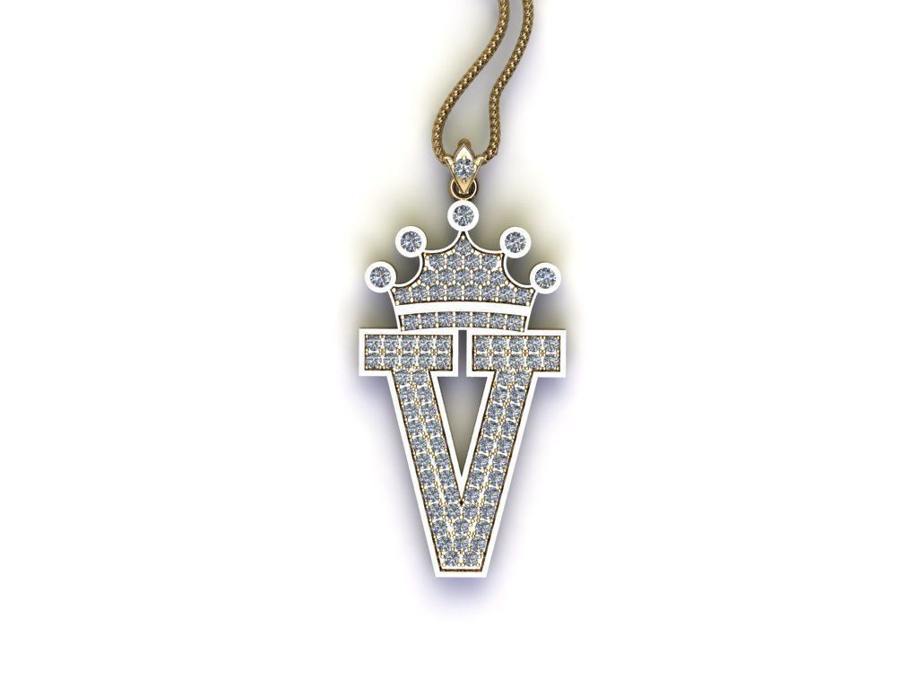 Alphabet Version 1 Letter V 3D model 3D printable | CGTrader