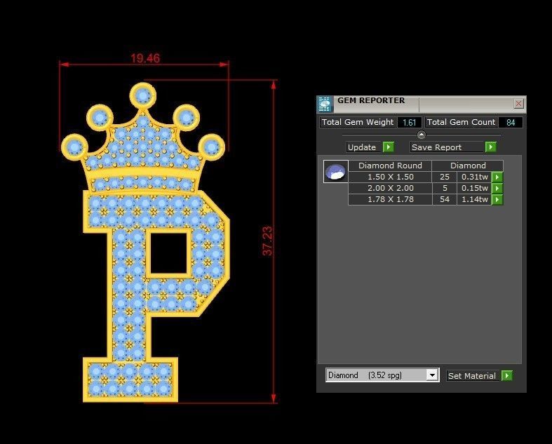 Alphabet Version 1 Letter P 3D model 3D printable | CGTrader