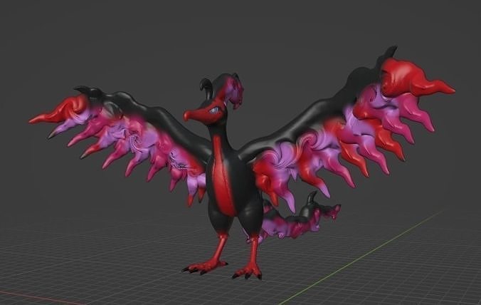 Moltres Galarian Form 3D model 3D printable | CGTrader