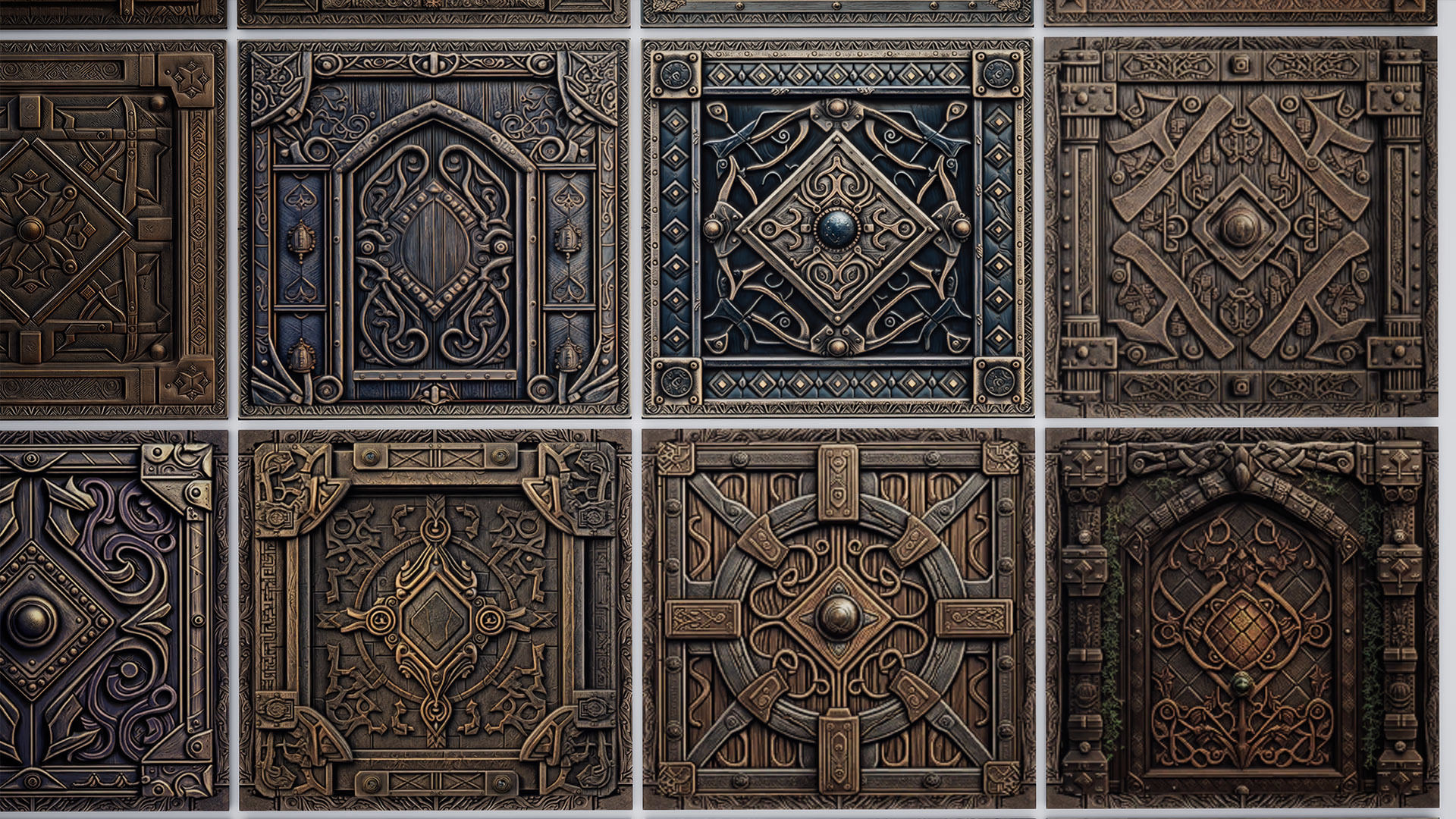 30 Medieval Fantasy Dwarven Elf Seamless PBR Textures Pack 01 Texture ...