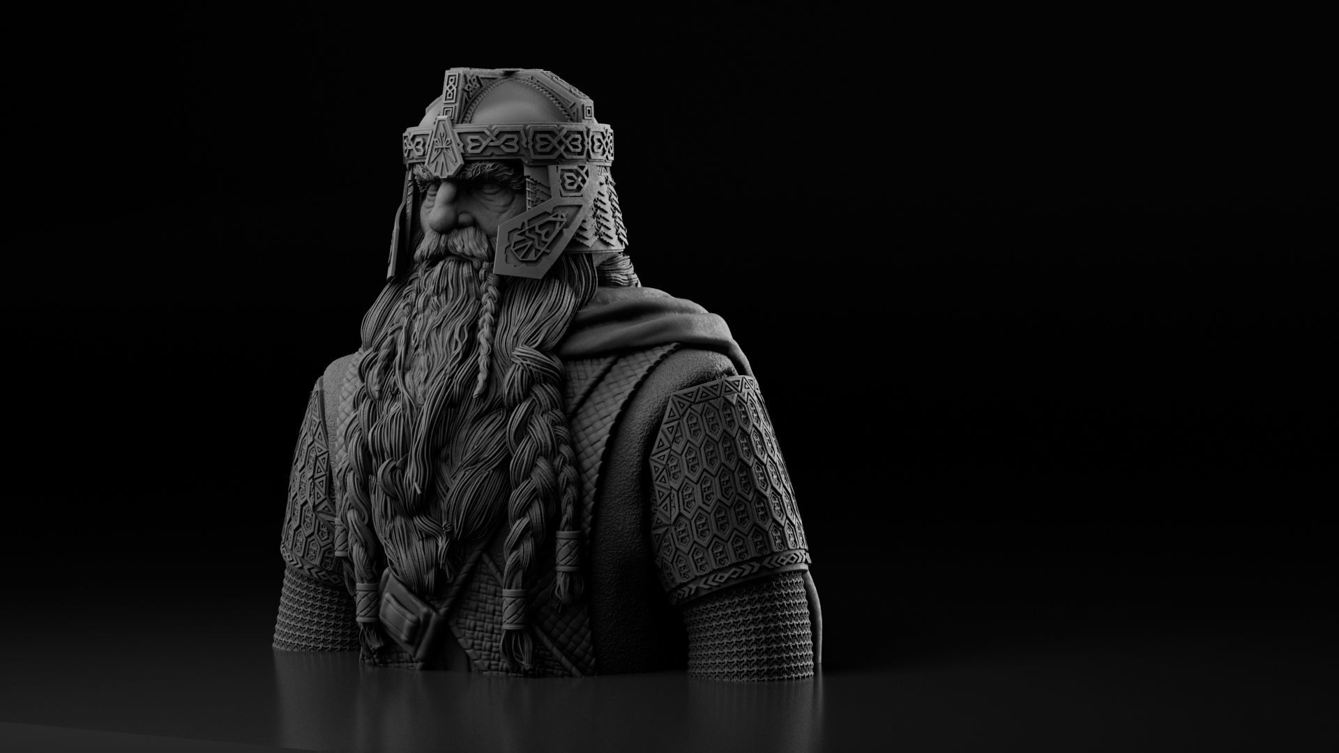 John Rhys-Davies - Gimli - The Lord of the Rings 3D model 3D printable | CGTrader