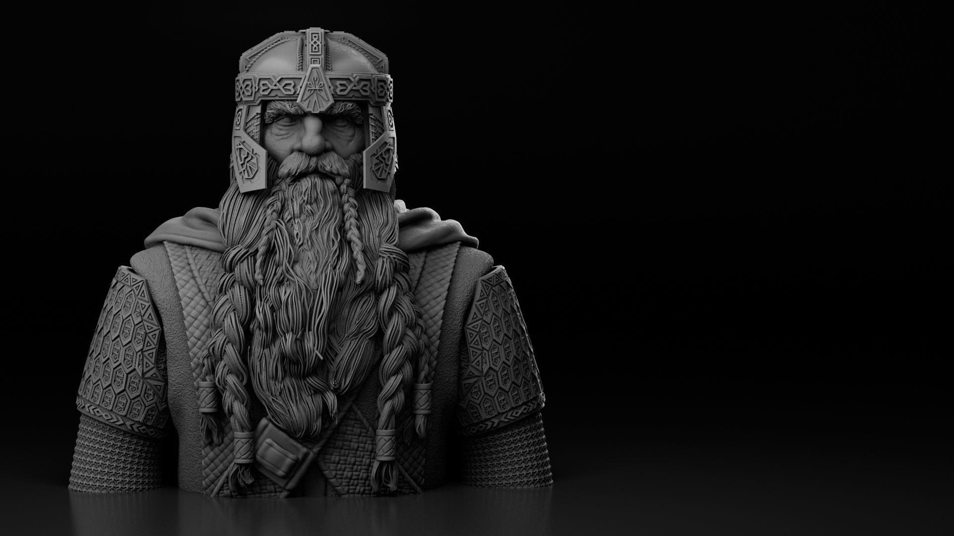 John Rhys-Davies - Gimli - The Lord of the Rings 3D model 3D printable ...