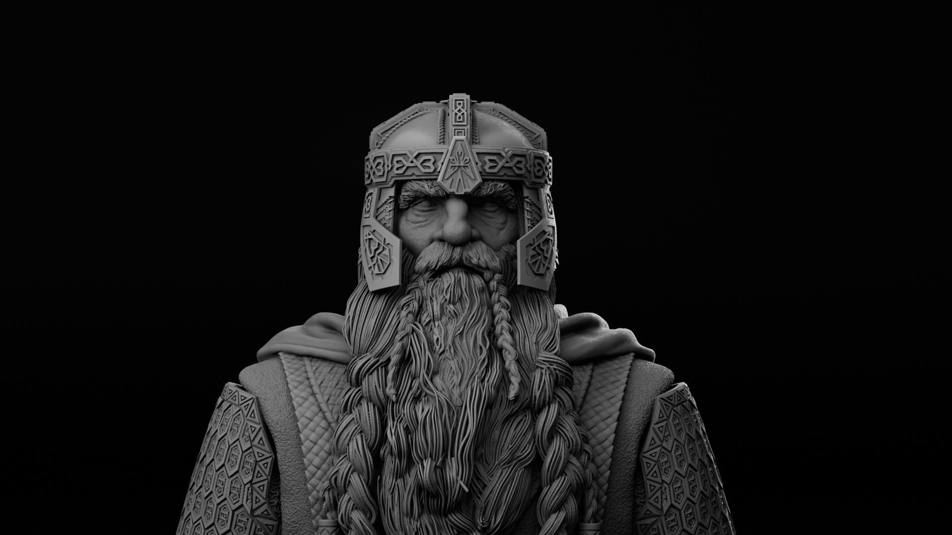 John Rhys-Davies - Gimli - The Lord of the Rings 3D model 3D printable ...