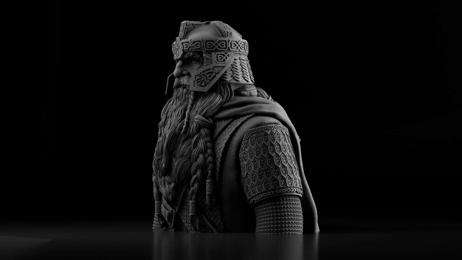 John Rhys-Davies - Gimli - The Lord of the Rings 3D model 3D printable ...