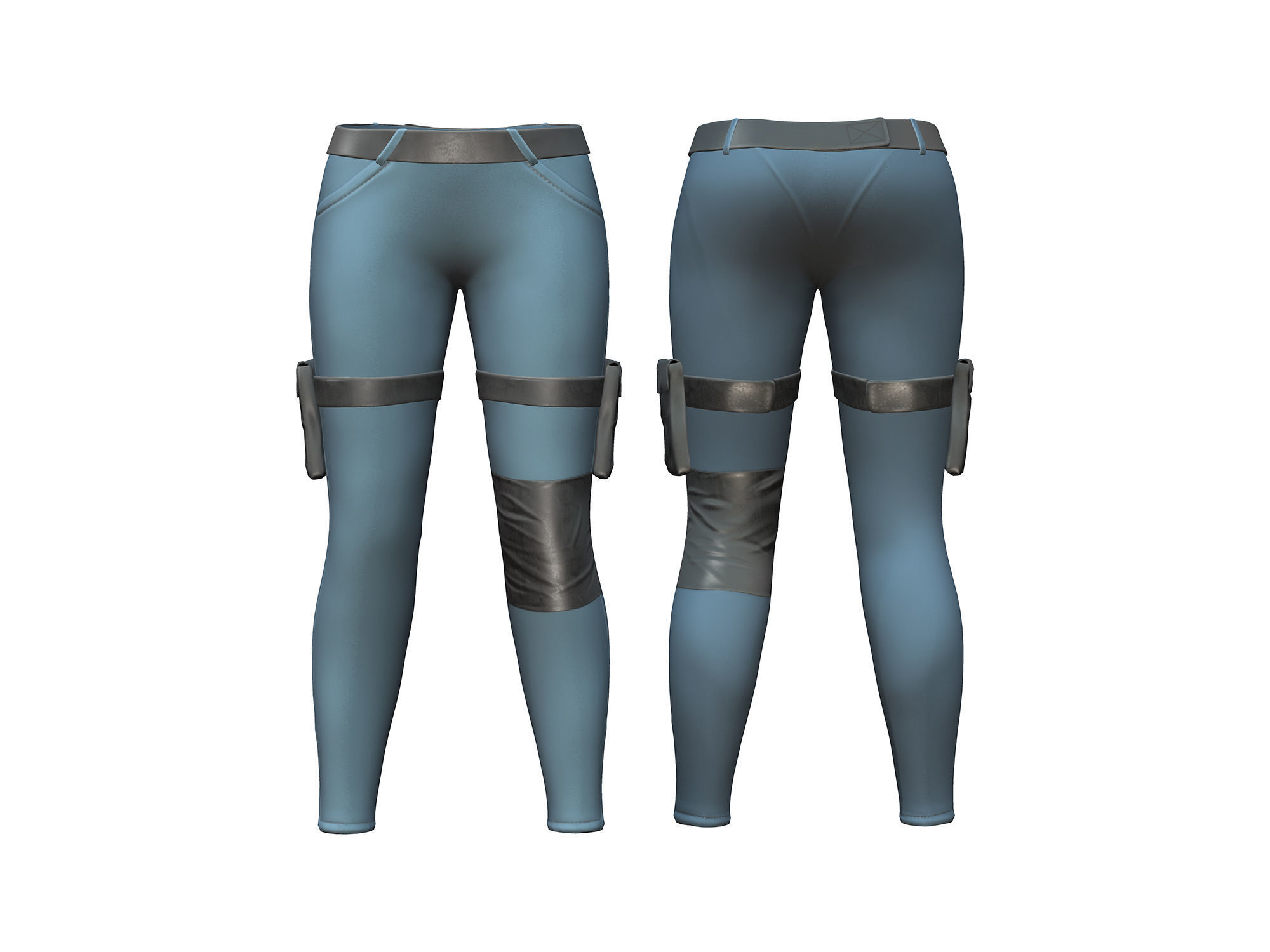 3D model Anime Outfit Corset Romper Suit With Leggings VR / AR / low ...