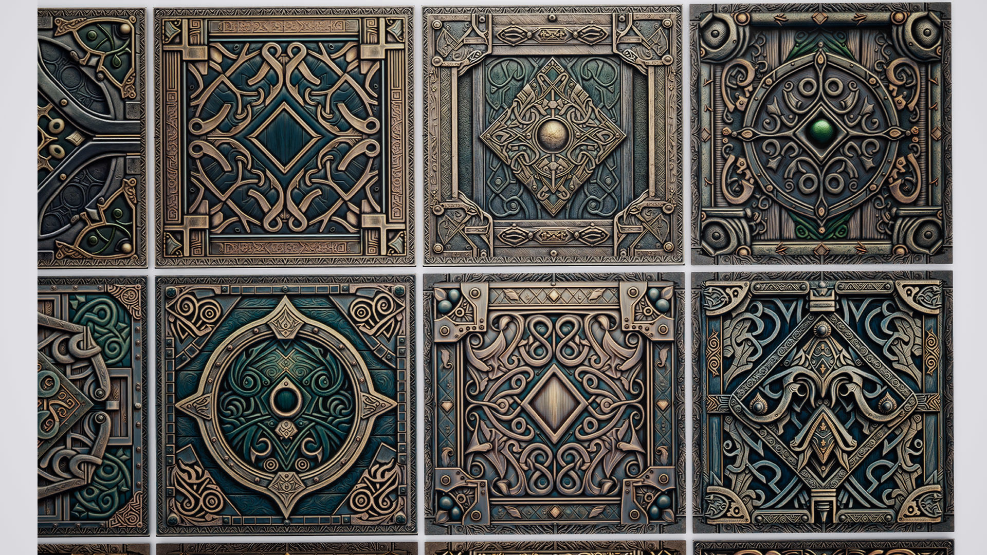 30 Medieval Fantasy Dwarven Elf Seamless PBR Textures Pack 02 Texture ...