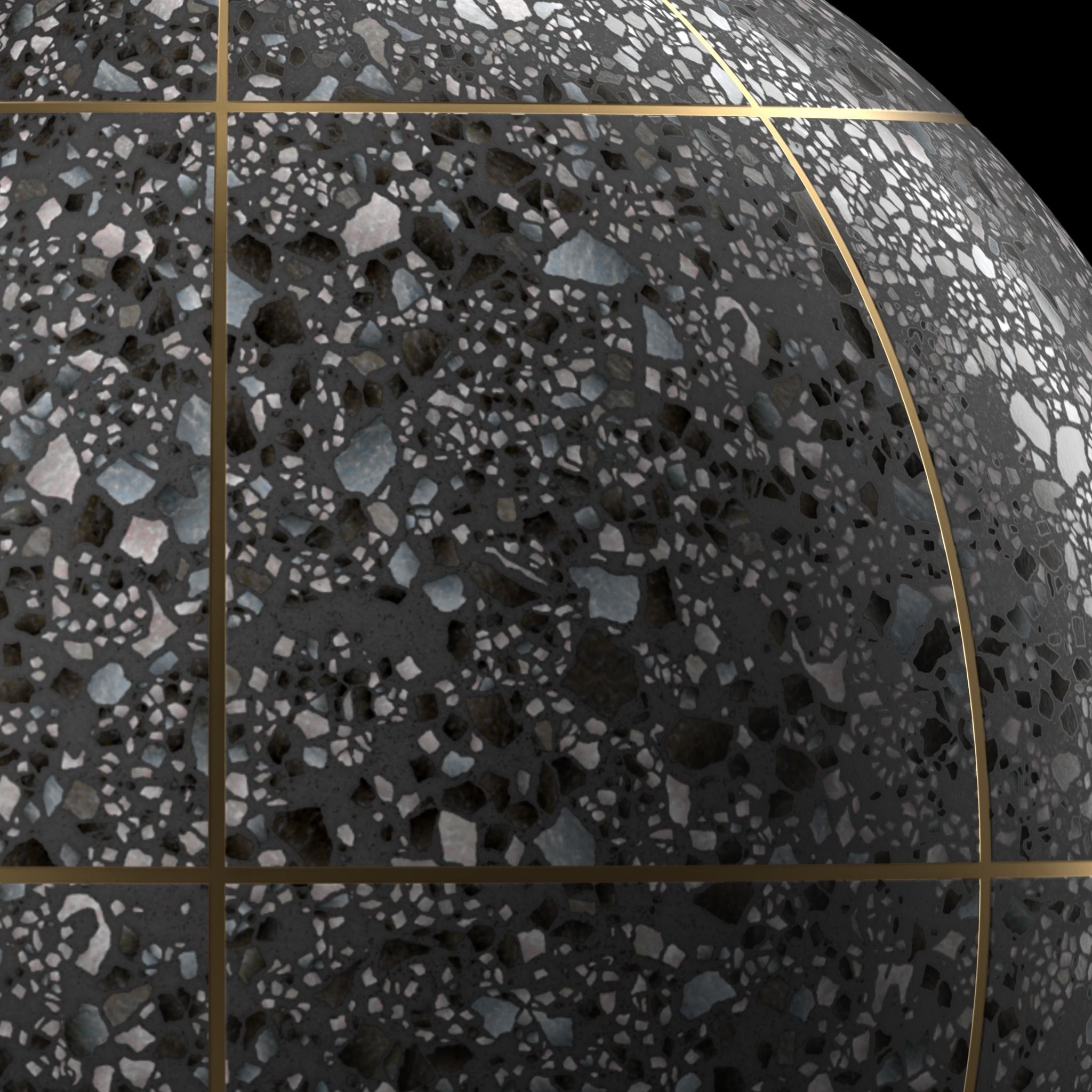 Texture Terrazzo Materials 9- Tiling By Metal Gaps Pbr 4k Seamless VR ...