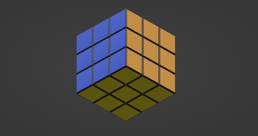 Low poly Rubix cube free 3D model | CGTrader