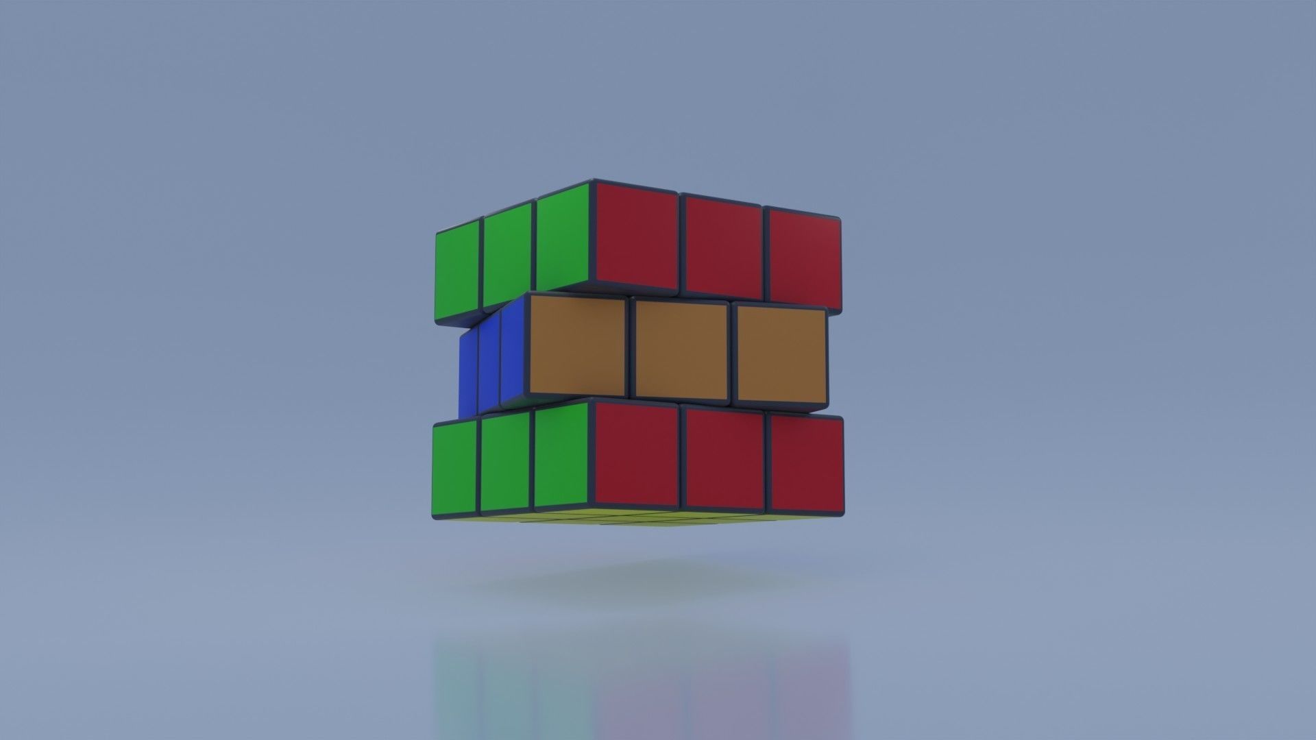 Low poly Rubix cube free 3D model | CGTrader