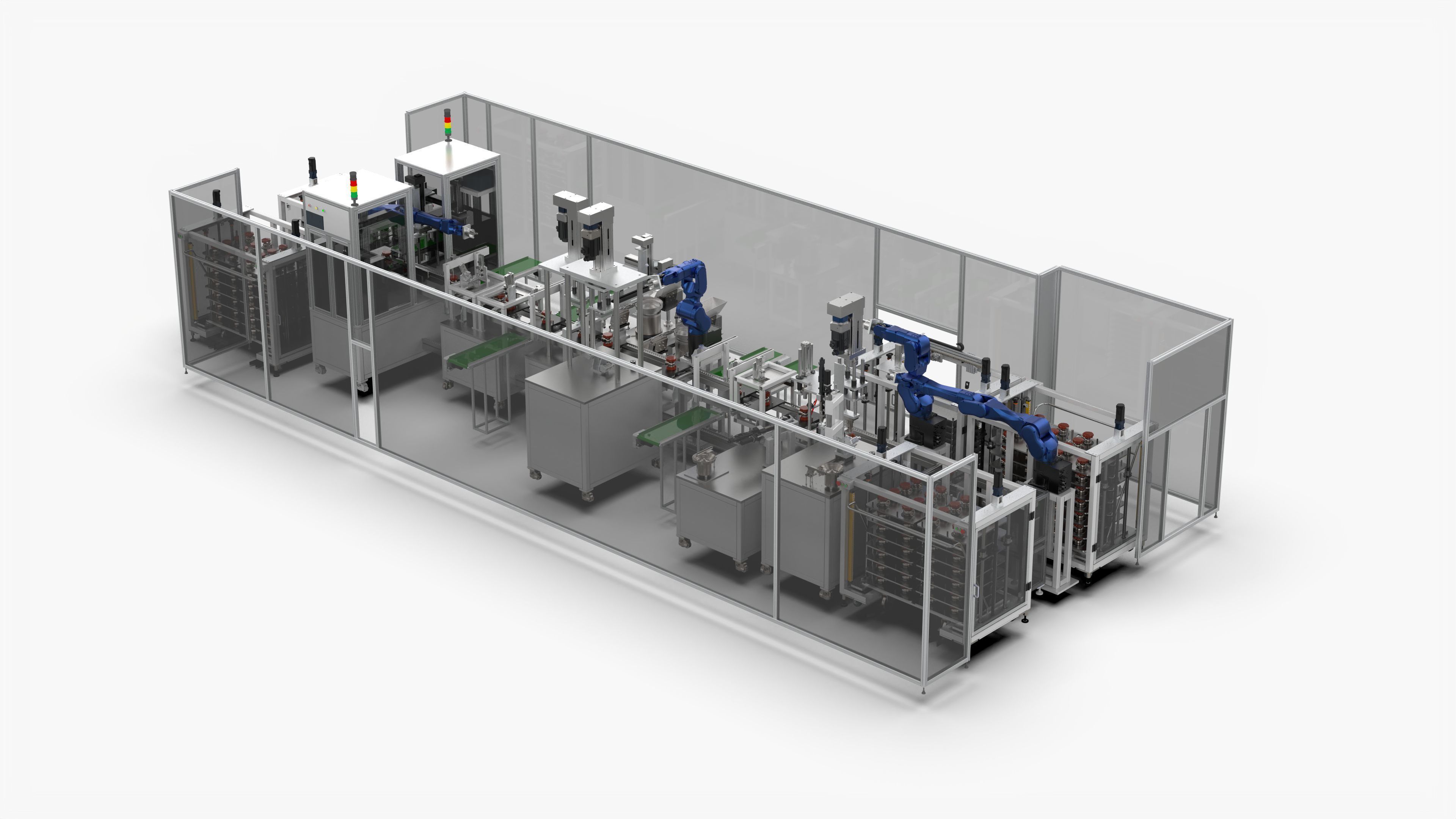 Automatic Booster Impeller Assembly and Pressing Line 3D model | CGTrader