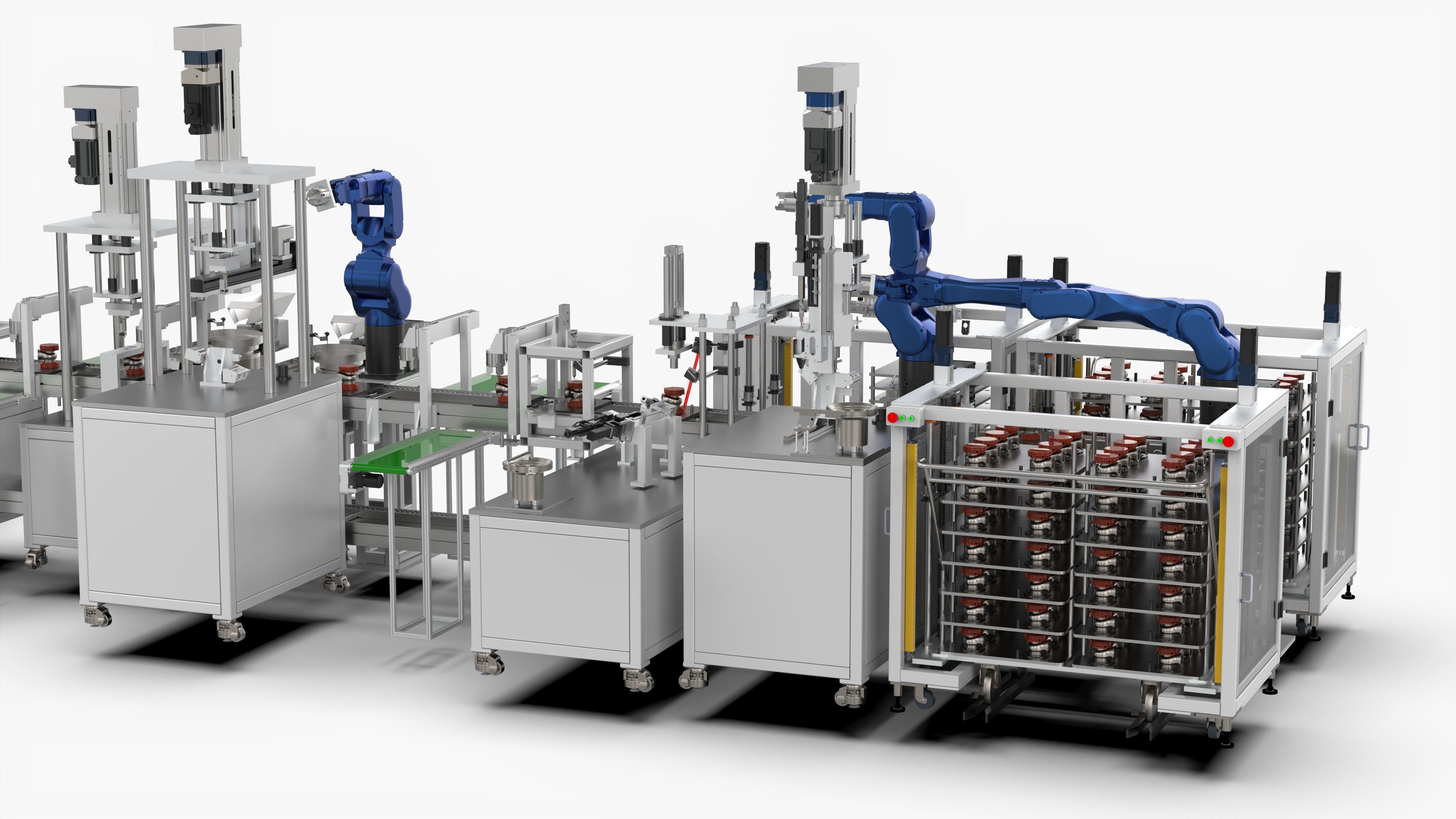 Automatic Booster Impeller Assembly and Pressing Line 3D model | CGTrader