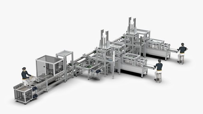Automatic Soft Package Module Welding Line 3D model | CGTrader