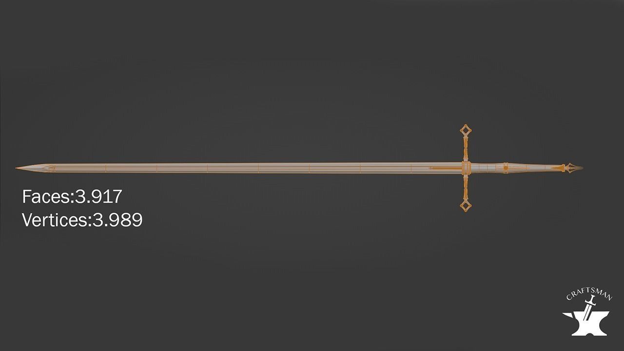 3D model Medieval Realistic Long Sword VR / AR / low-poly | CGTrader