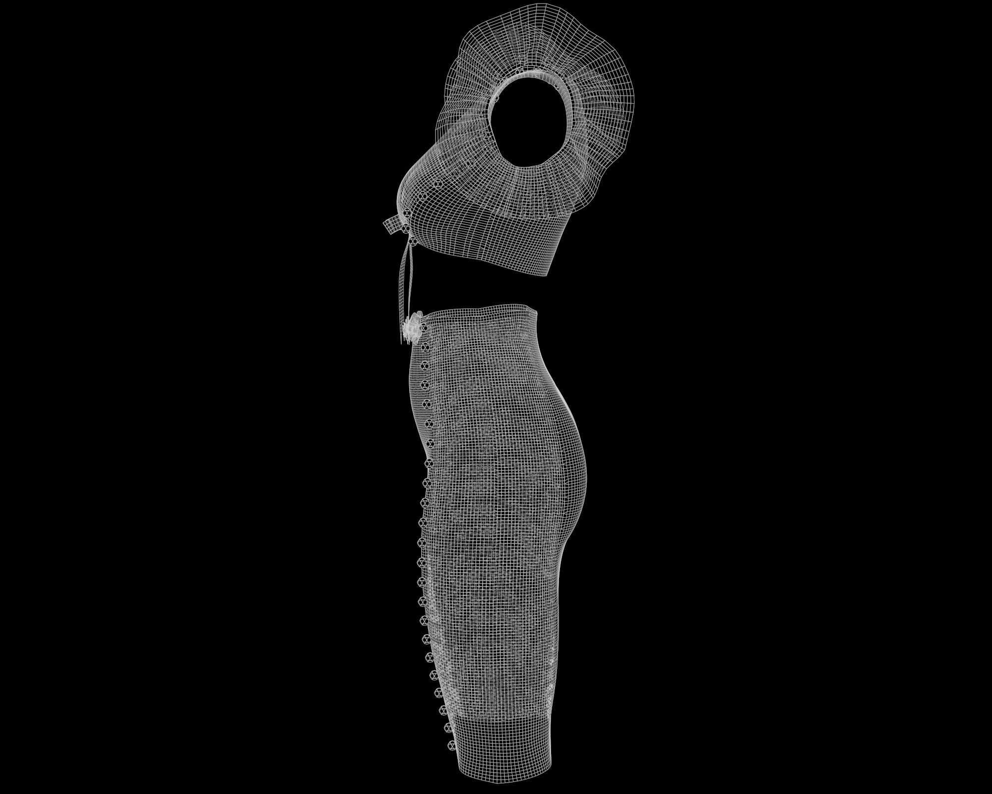 3D model low poly -marvelous designer -obj-fbx-blender-pbr textures VR ...