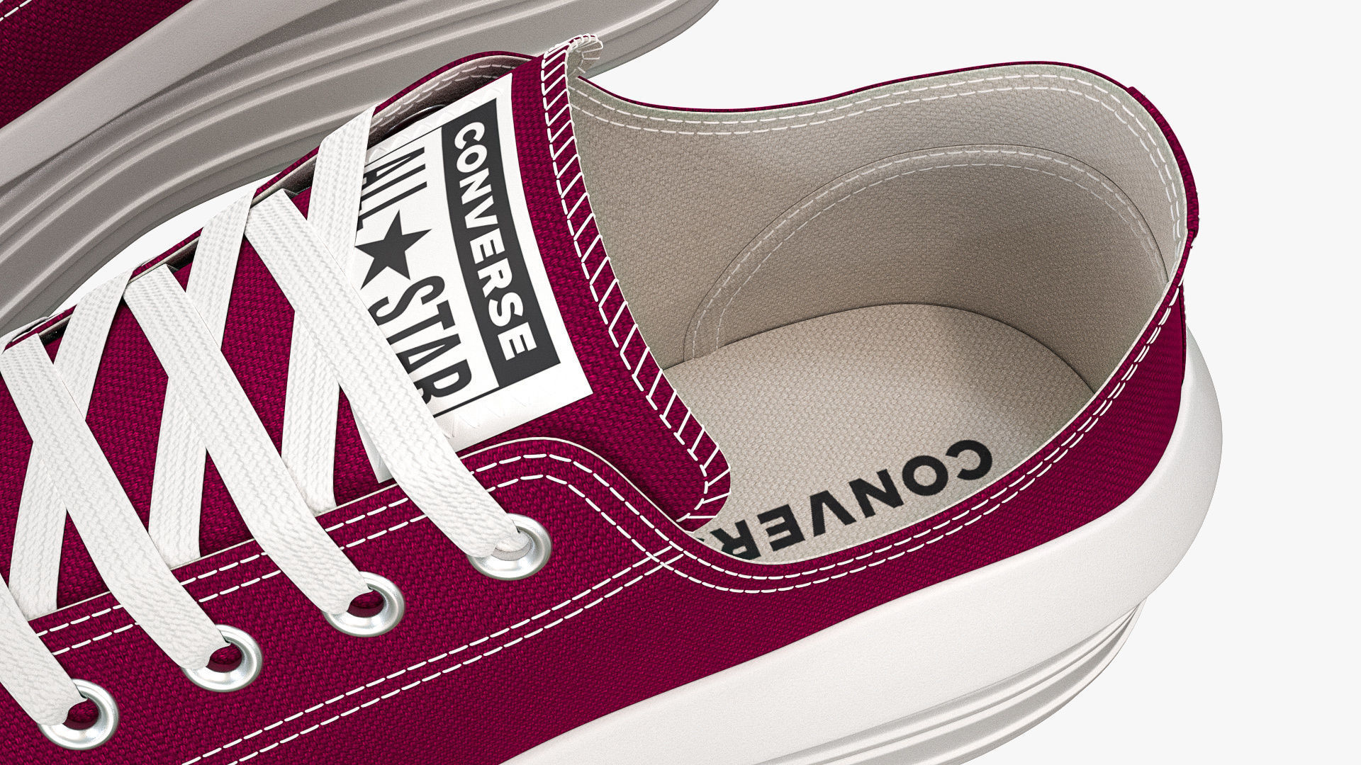 Chuck Taylor All Star Move Platform Low Top Maroon 3D model | CGTrader