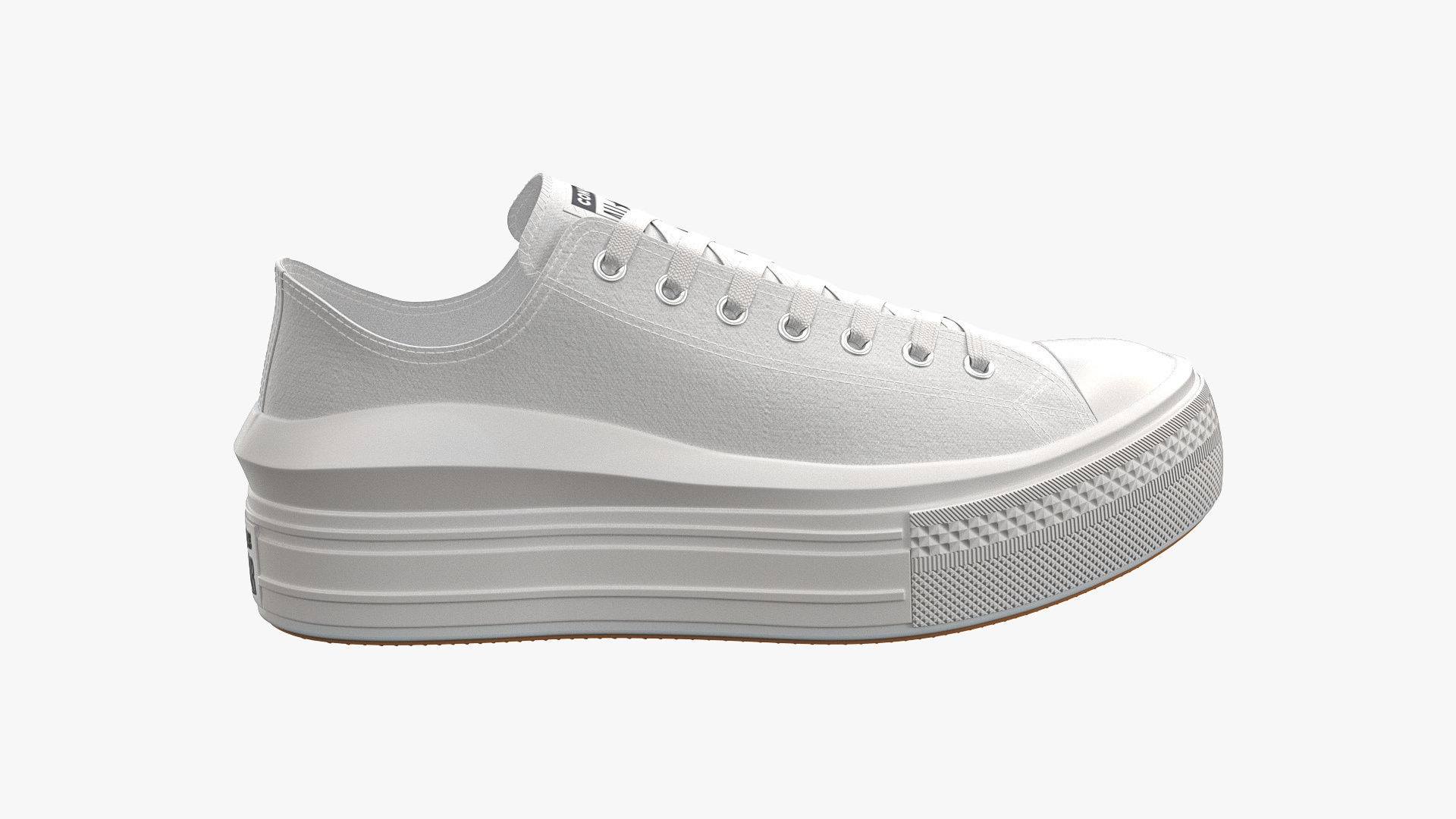 Chuck Taylor All Star Move Platform Low Top White 3D model | CGTrader