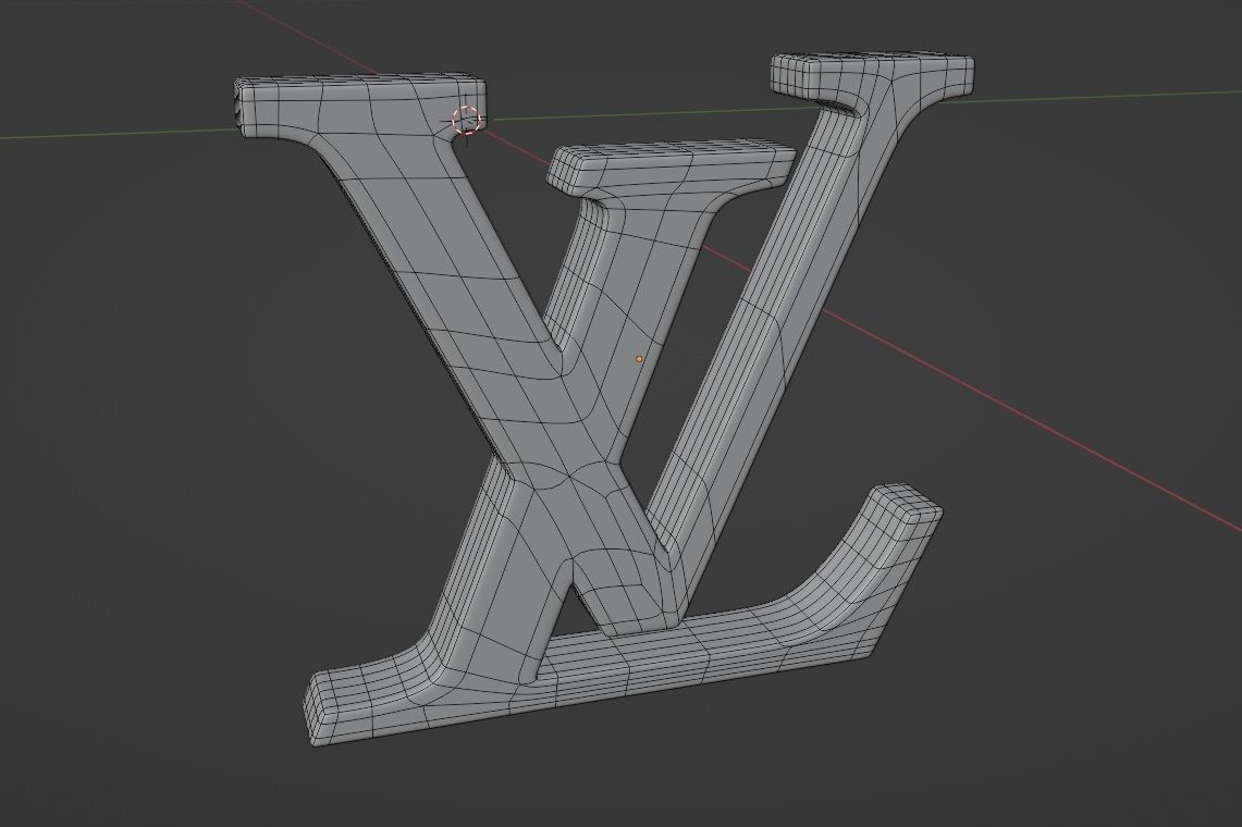Louis Vuitton logo 3D model | CGTrader