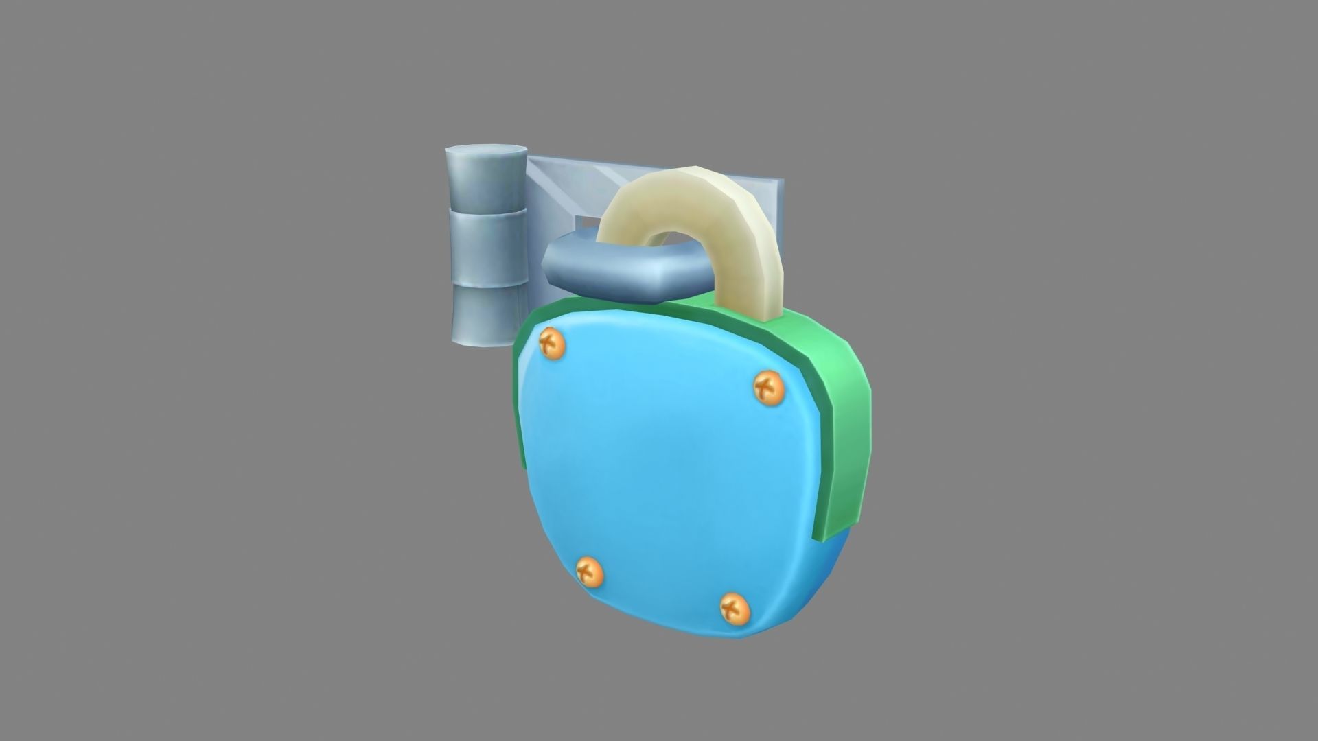 3D model Cartoon padlock VR / AR / low-poly | CGTrader
