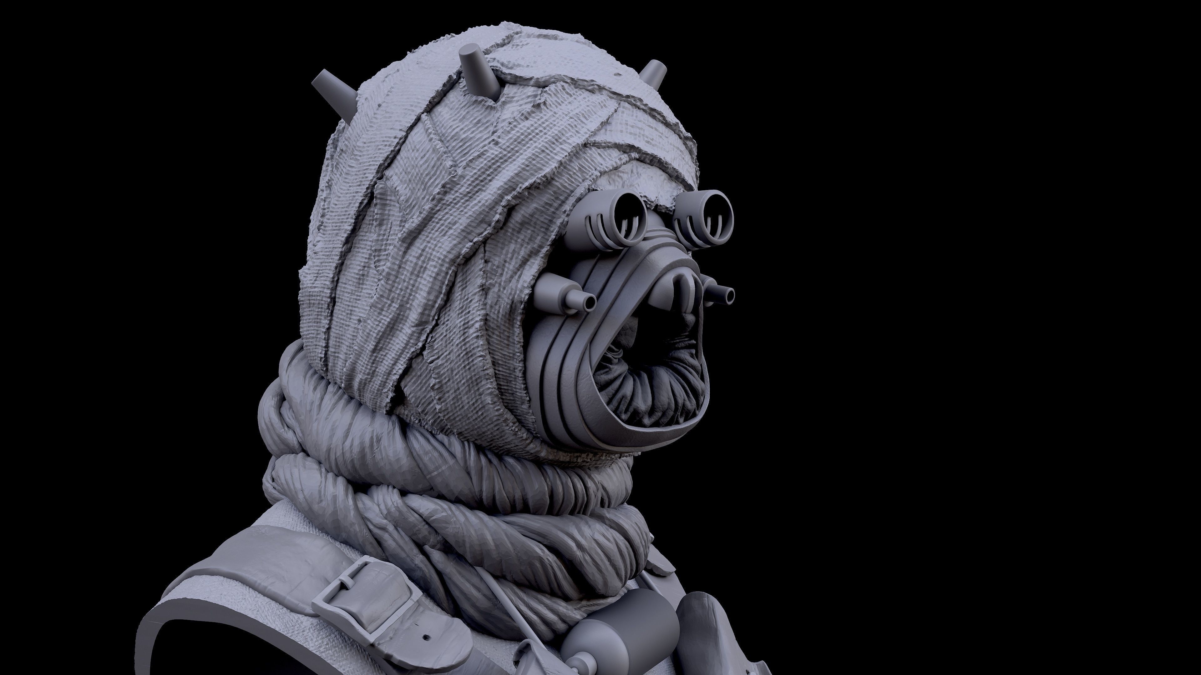 Tusken Raider Bust 3D model 3D printable | CGTrader