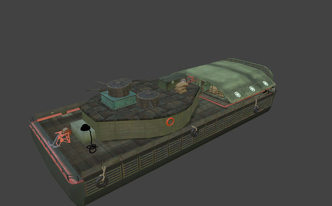 3D model Vietnam troop carrier warship ATC TROOP CARRIER VR / AR / low ...