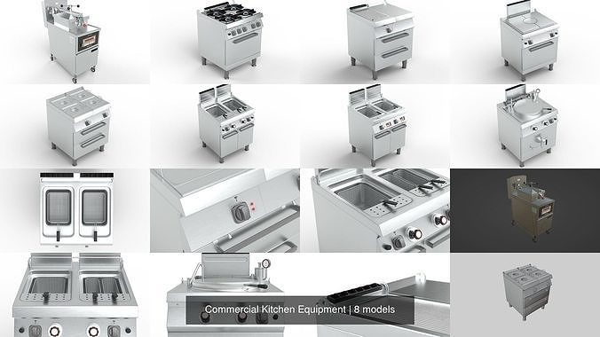 Commercial Kitchen Equipment 3D Model Collection | CGTrader