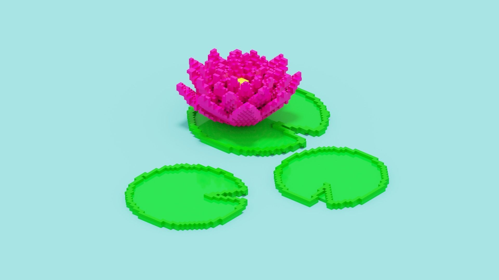 3D model Voxel Lotus VR / AR / low-poly | CGTrader