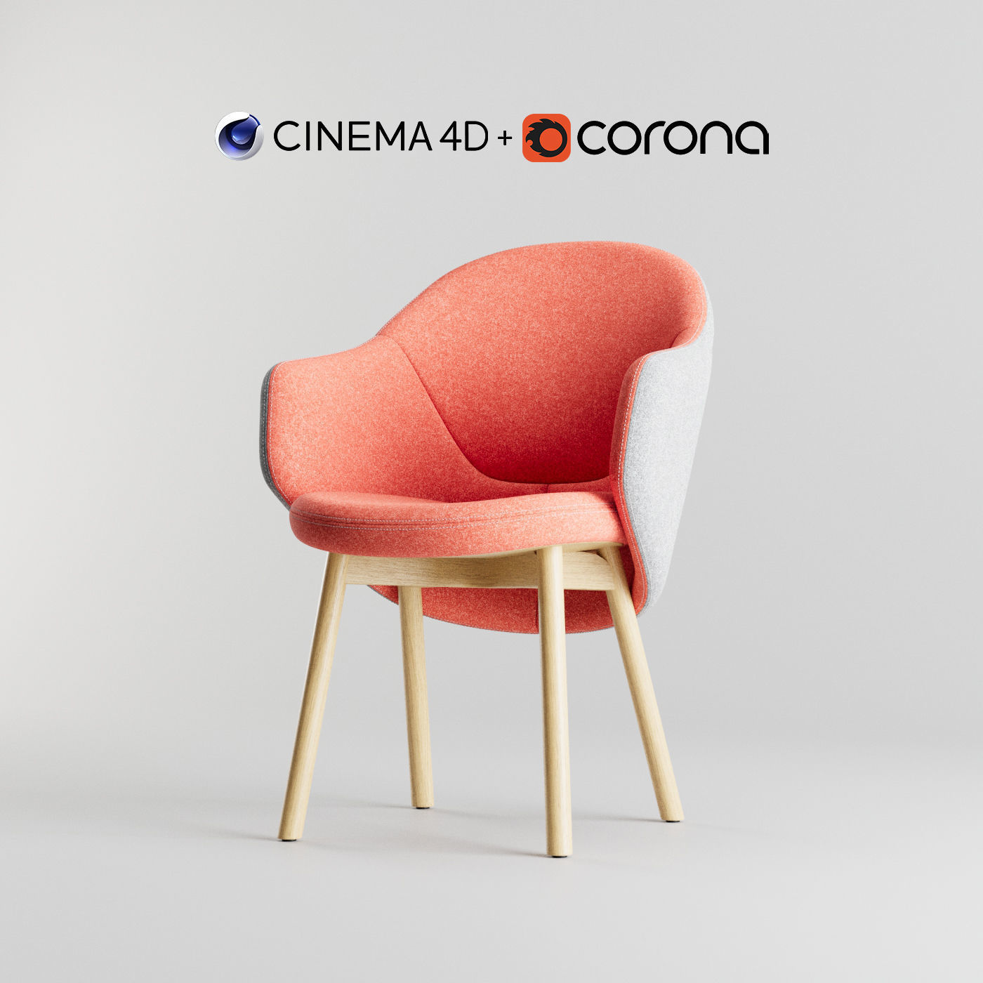 Albu Armchair By Ton C4D and Corona Renderer 3D model | CGTrader