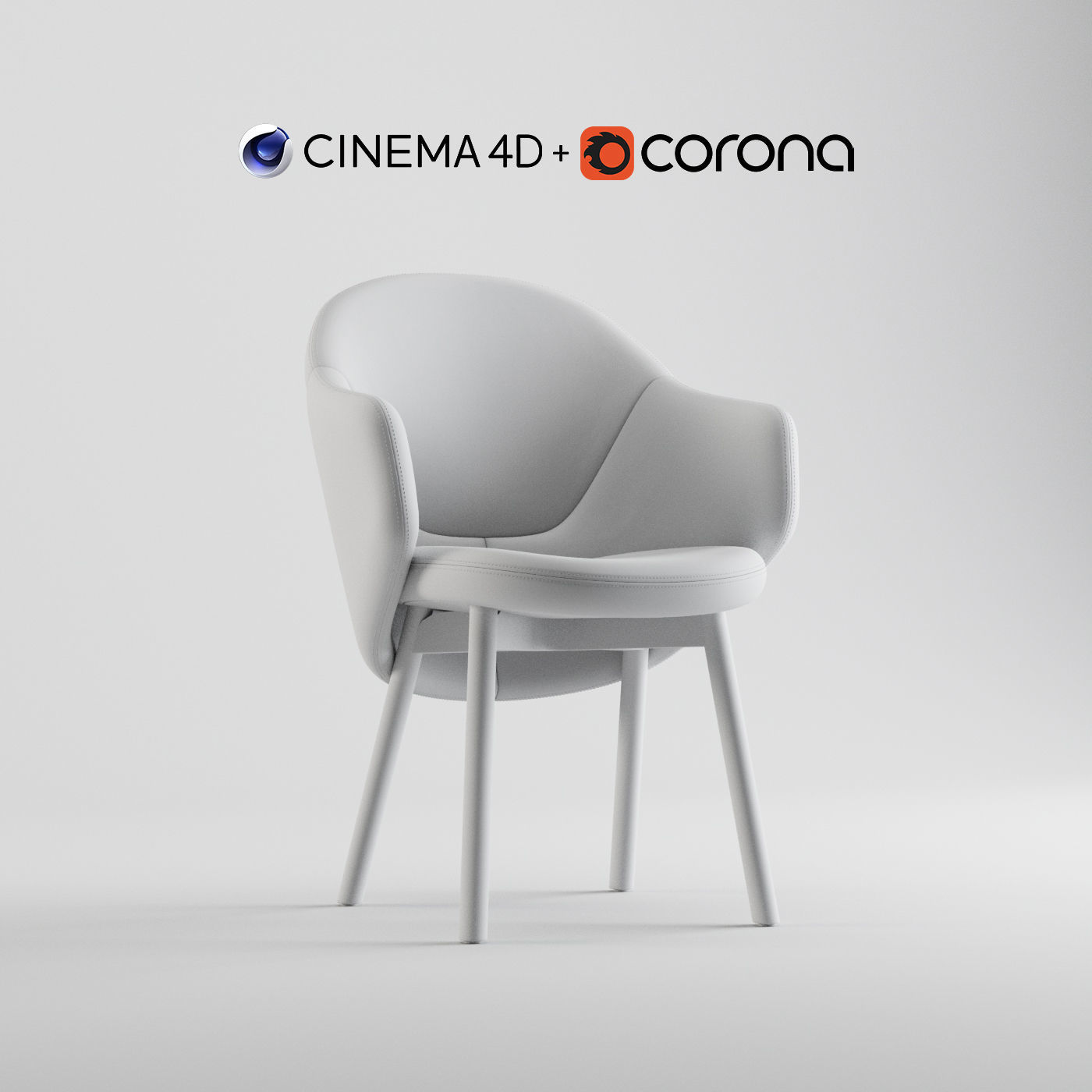 Albu Armchair By Ton C4D and Corona Renderer 3D model | CGTrader