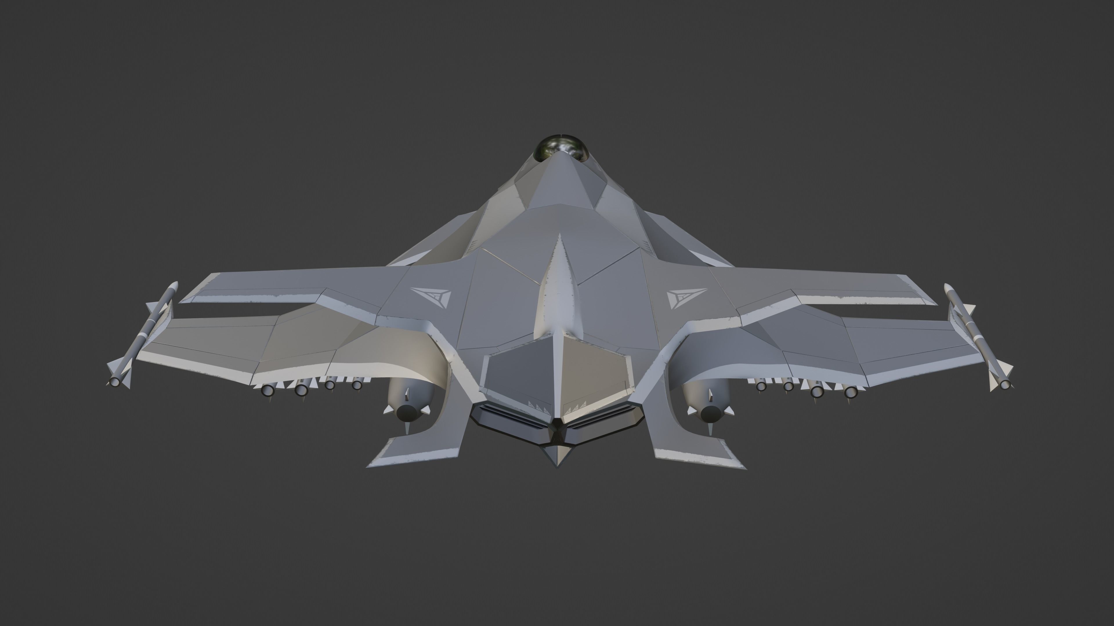 3D model Sci Fi fighter aircraft VR / AR / low-poly | CGTrader