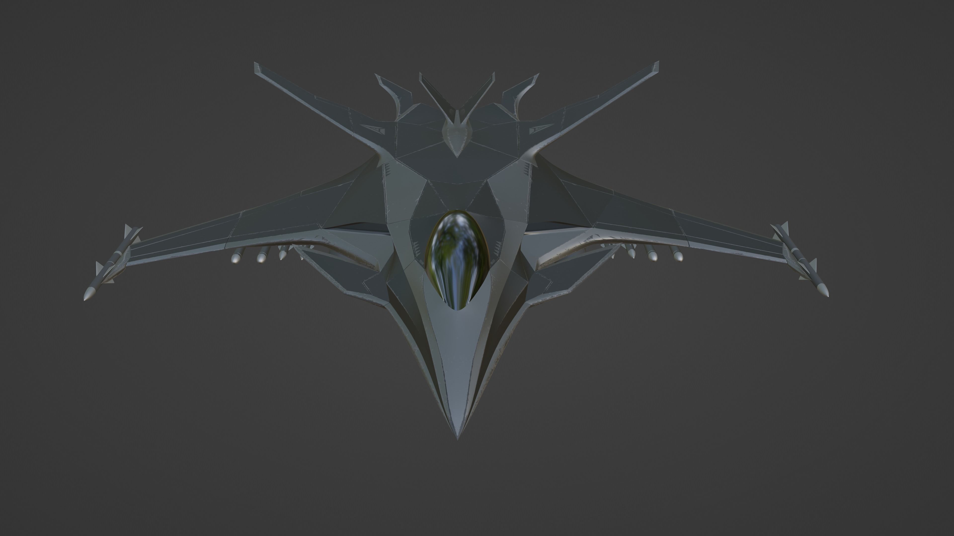 3D model Sci Fi fighter aircraft VR / AR / low-poly | CGTrader