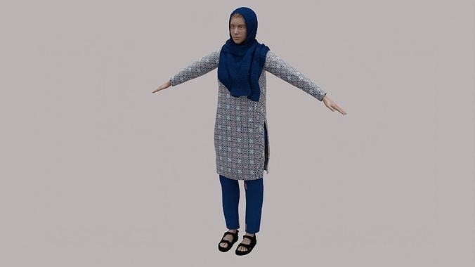 3D model Rajasthani Female Character 2 VR / AR / low-poly | CGTrader