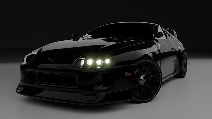 Toyota Supra Car 3D Rigged Model 3D model rigged | CGTrader