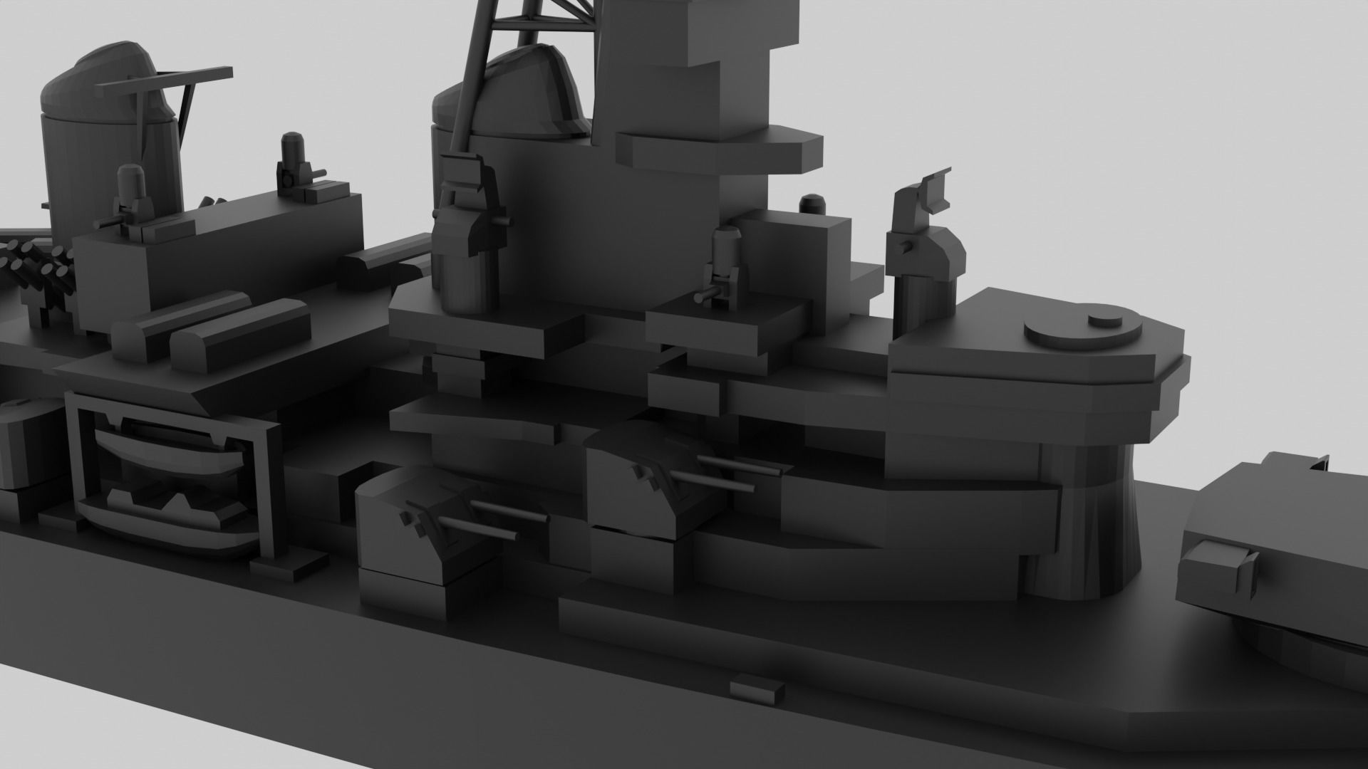 USS New Jersey - Model for small scale printing 3D model 3D printable ...