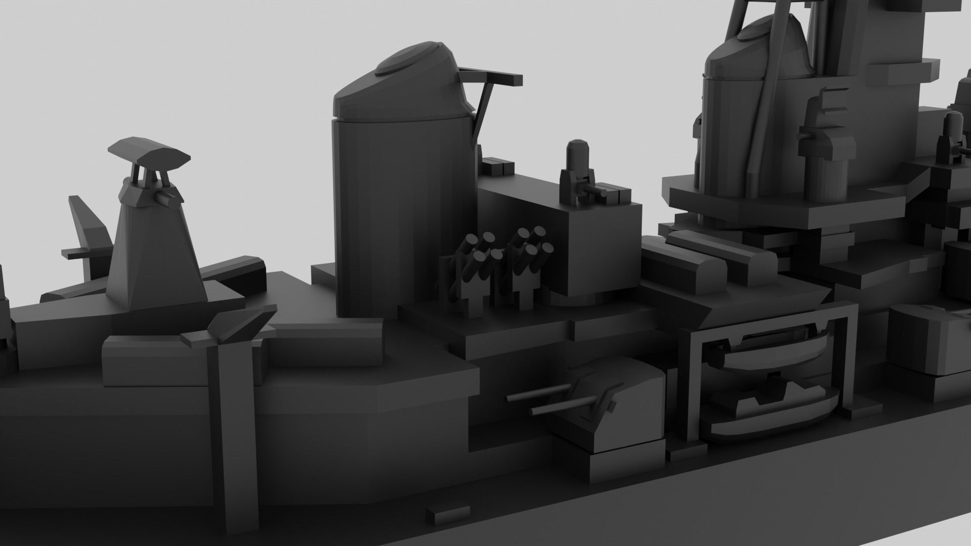 USS New Jersey - Model for small scale printing 3D model 3D printable ...