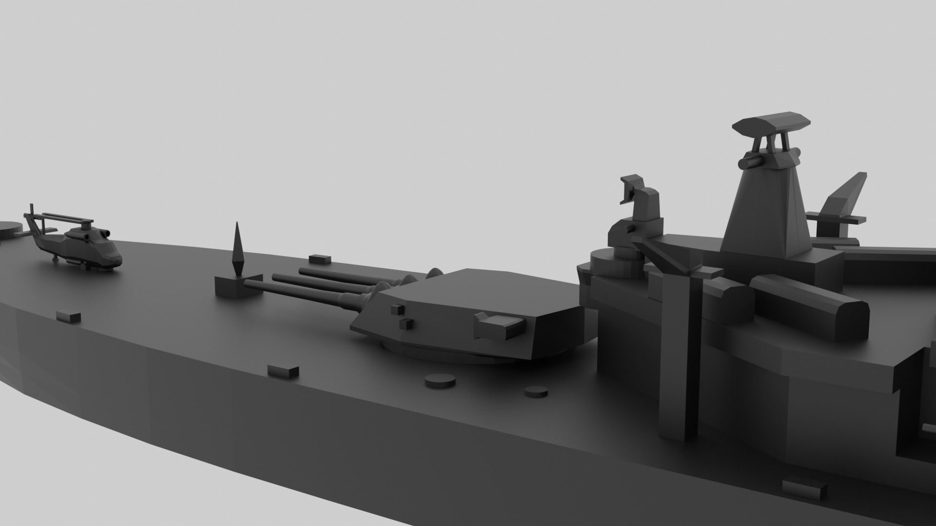USS New Jersey - Model for small scale printing 3D model 3D printable ...