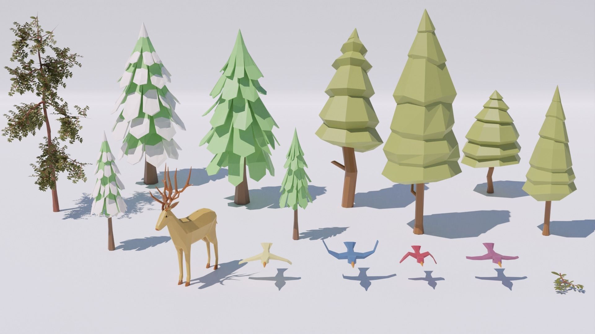 3D model Pack 118 Nature Low-Poly VR / AR / low-poly | CGTrader