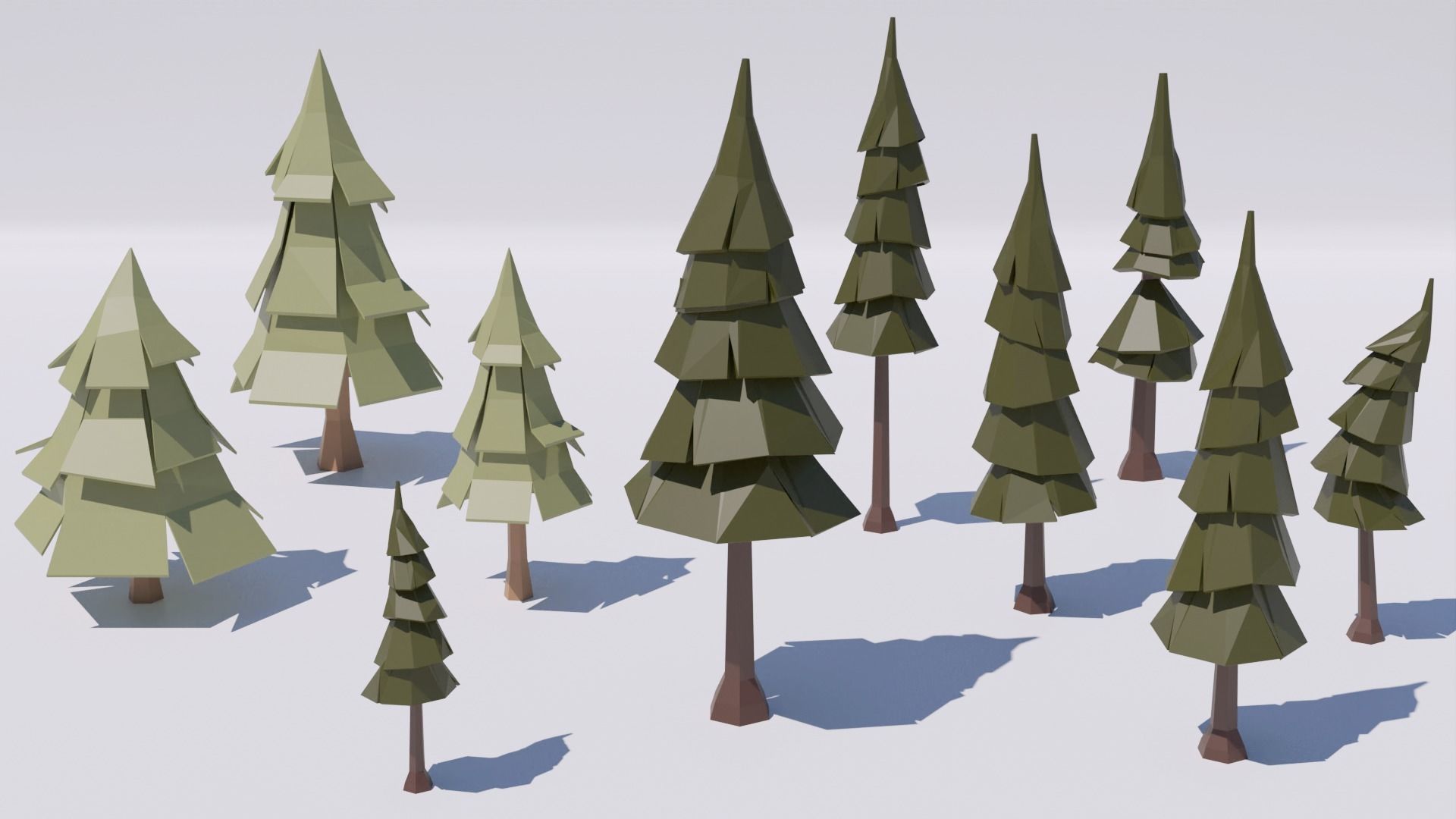3D model Pack 118 Nature Low-Poly VR / AR / low-poly | CGTrader