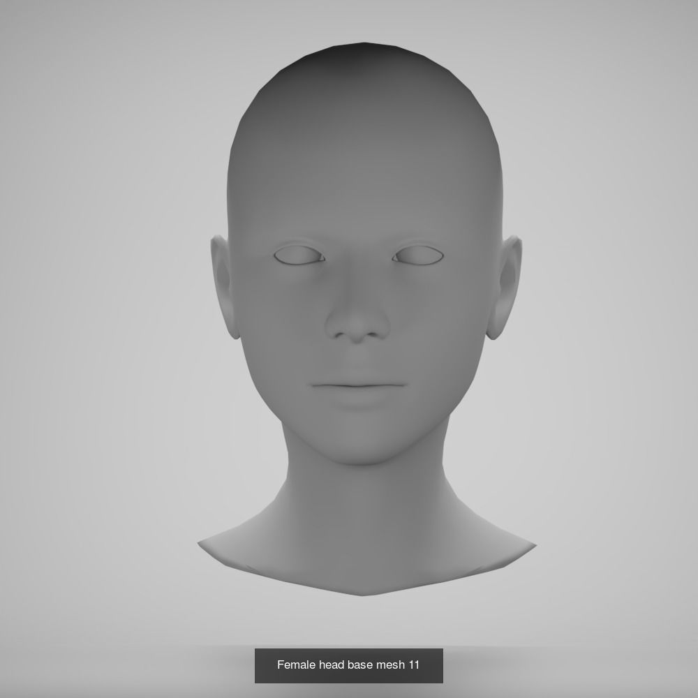 Female head base mesh 3D Model Collection | CGTrader