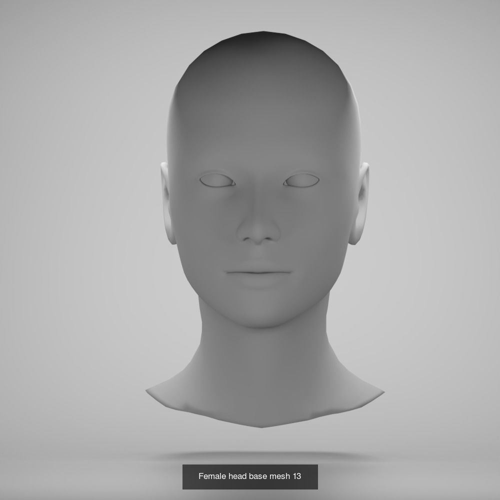 Female head base mesh 3D Model Collection | CGTrader
