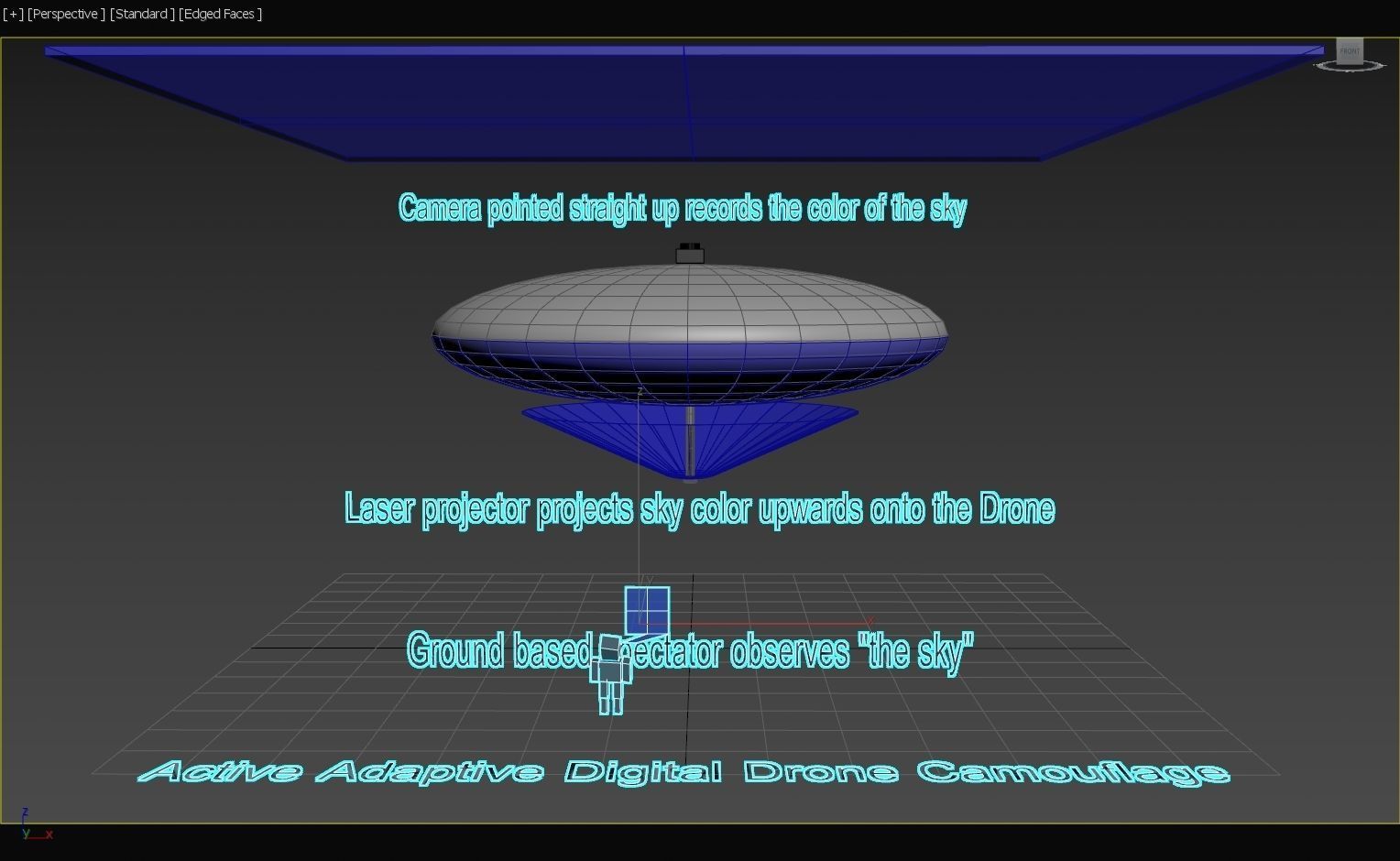 Active Adaptive Digital Drone Camouflage - Concept 3D model | CGTrader