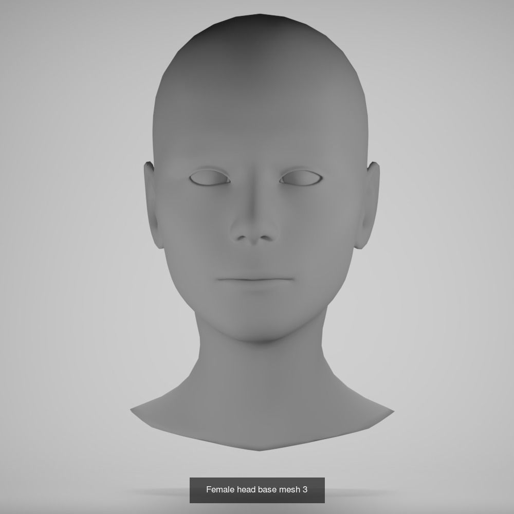 Base mesh 25 female heads 3D Model Collection | CGTrader