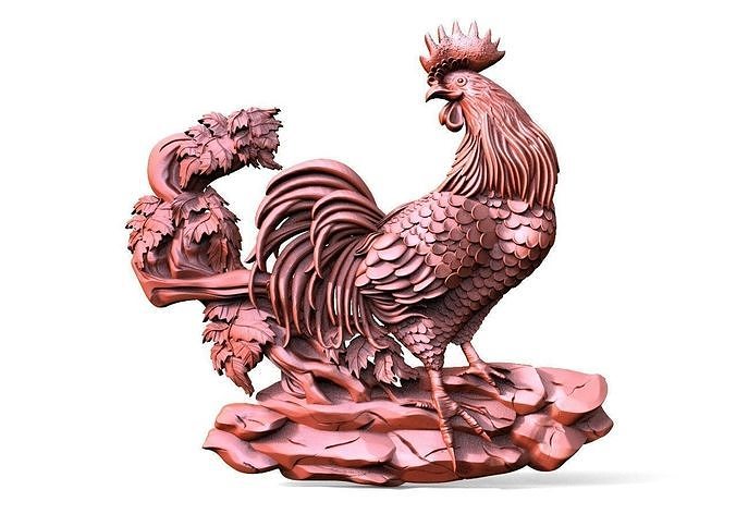 Rooster CNC 3D model 3D printable | CGTrader