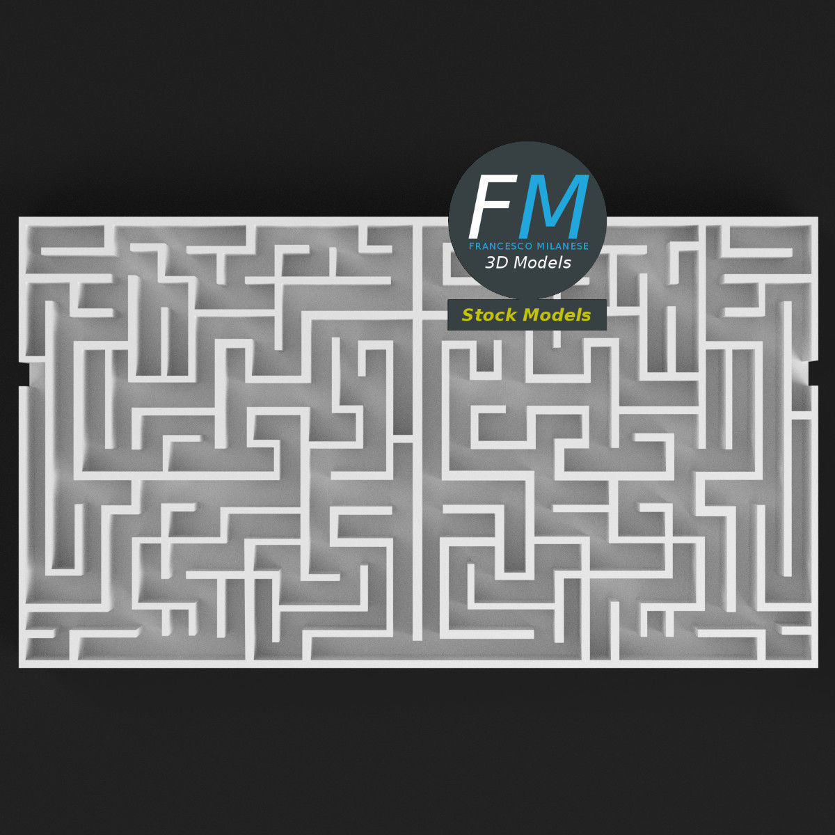 Rectangular labyrinth 2 3D model | CGTrader