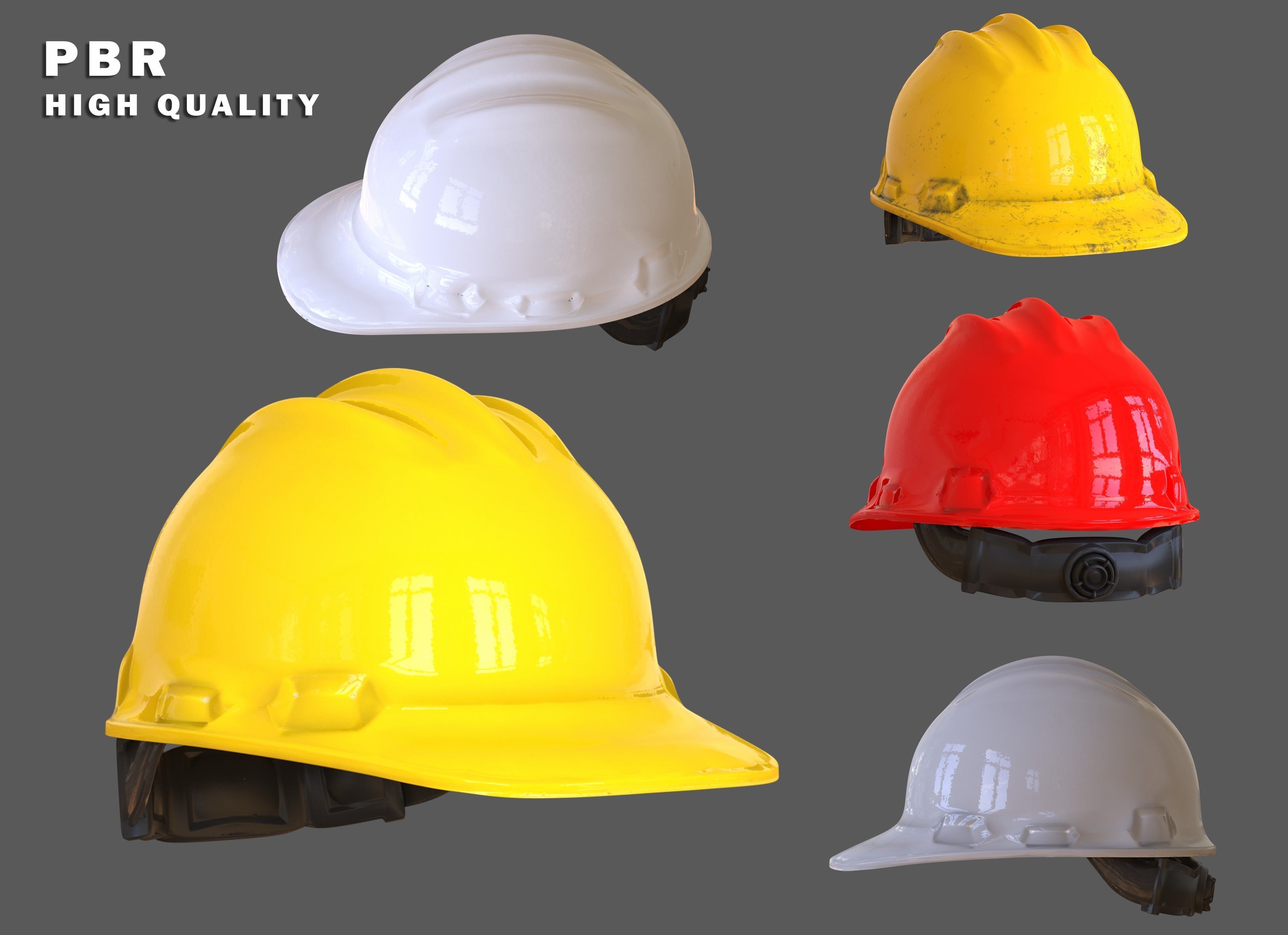 3D model Safety Helmet PACK VR / AR / low-poly | CGTrader